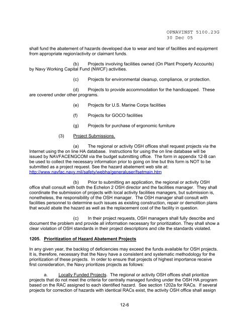 OPNAVINST 5100.23G30 Dec