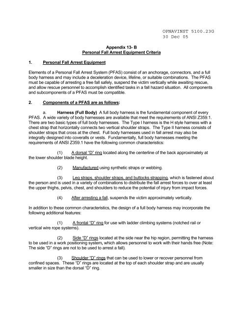 OPNAVINST 5100.23G30 Dec