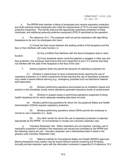 OPNAVINST 5100.23G30 Dec