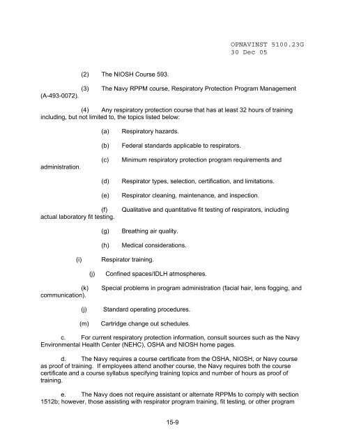 OPNAVINST 5100.23G30 Dec