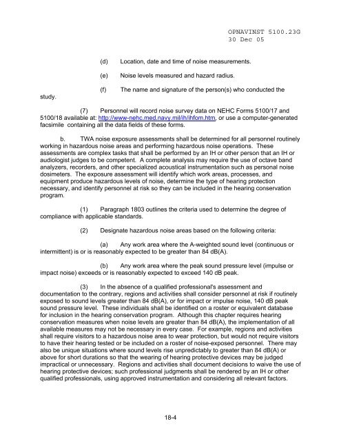 OPNAVINST 5100.23G30 Dec
