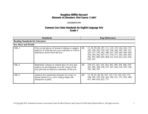 Elements of Literature - Grade 7