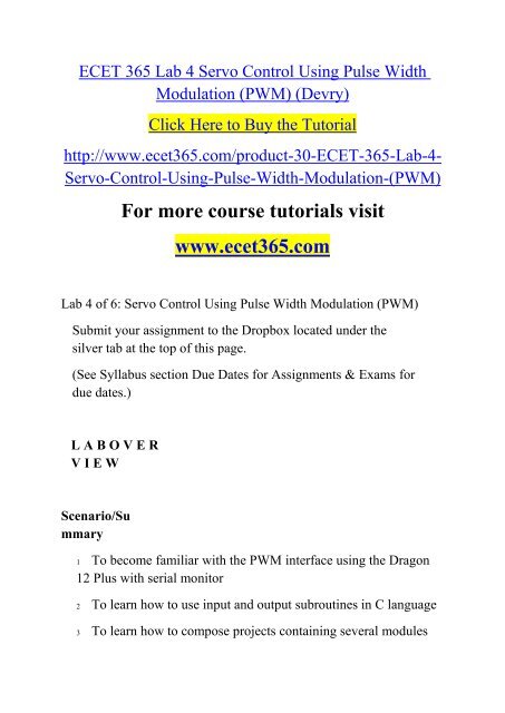ECET 365 Lab 4 Servo Control Using Pulse.pdf