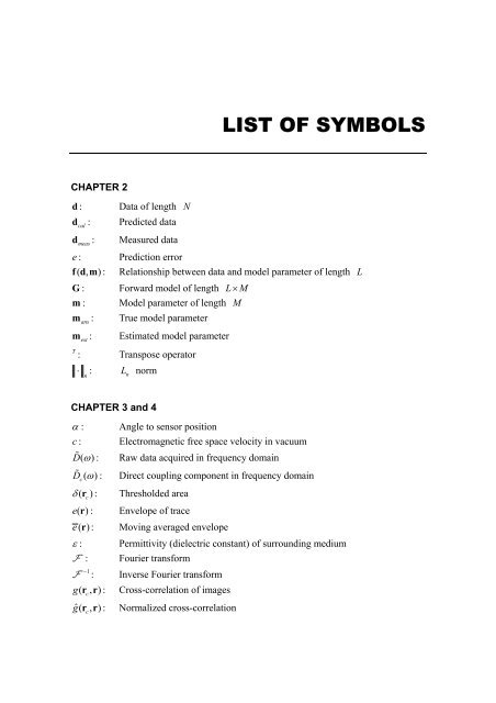 LIST OF SYMBOLS