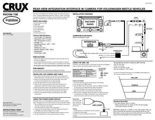 rear-view integration interface w - CRUX Interfacing Solutions