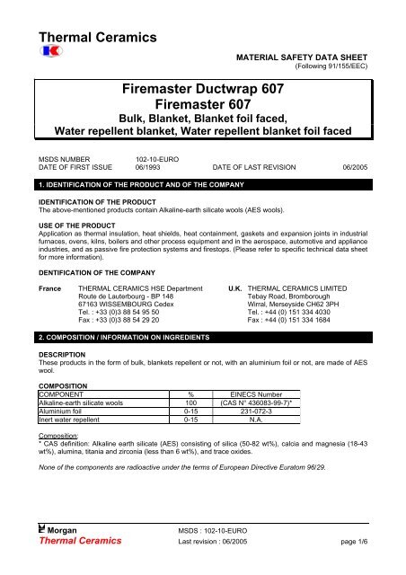 Firemaster Blanket.pdf - SIG Technical Insulation