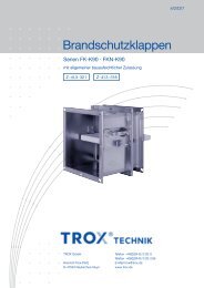 Brandschutzklappe Serie FK-K90 - TROX