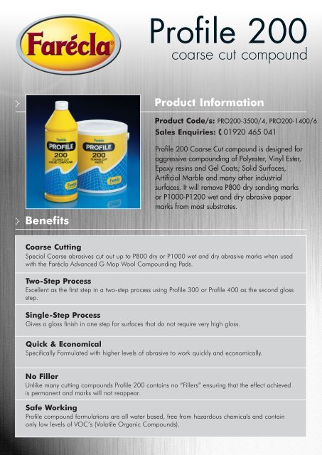 Profile 200 Data Sheet