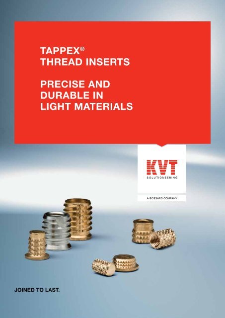 Tappex® Thread inserts | KVT-Fastening - KVT-Fastening Sp. z o.o.