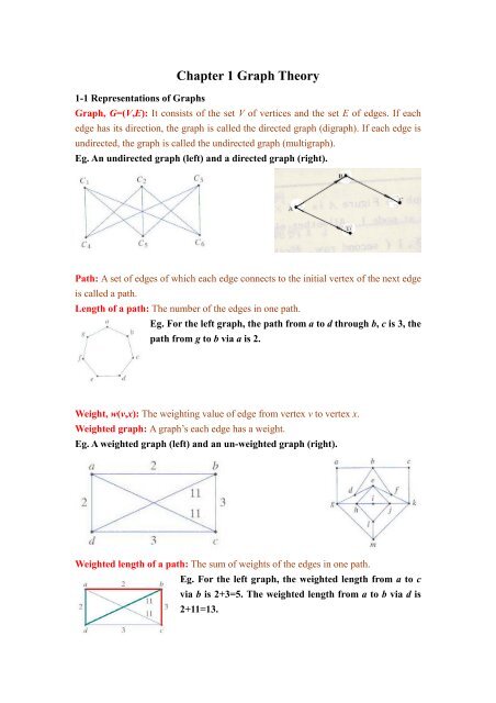 Chapter 5 Graph Theory moon cse yzu edu tw 