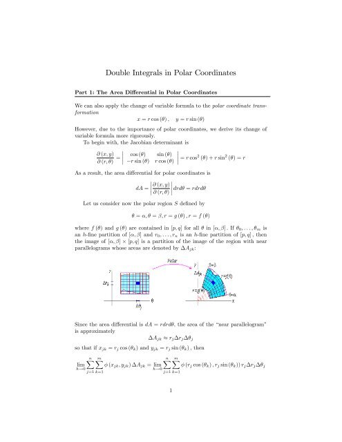 Double Integrals in Polar Coordinates