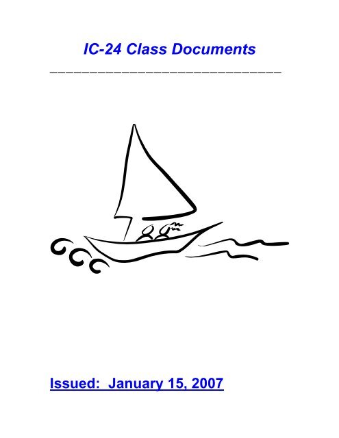 IC-24 Class Rules