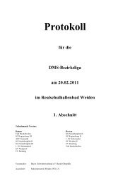 Deckblatt Protokoll 1.XLS - Bayerischer Schwimmverband - Bezirk ...