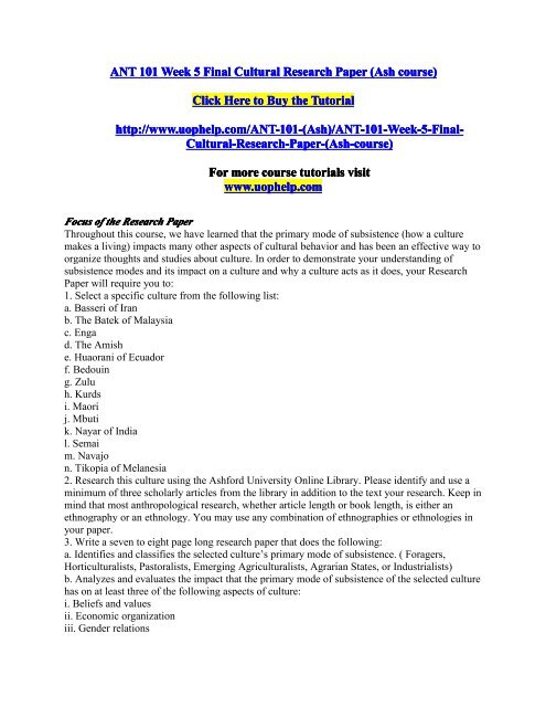 ANT 101 Week 5 Final Cultural Research Paper.pdf