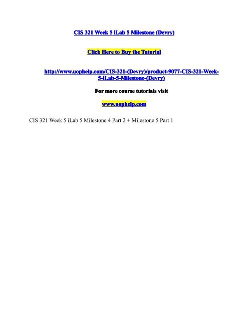 CIS 321 Week 5 iLab 5 Milestone.pdf