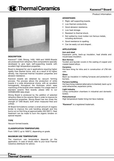 Kaowool Board.pdf - SIG Technical Insulation