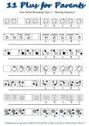 Non Verbal Reasoning Type 4 worksheet - Guide for the 11 Plus