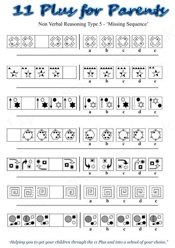 11 Plus Swot Non Verbal Reasoning Multiple Choice Paper 5