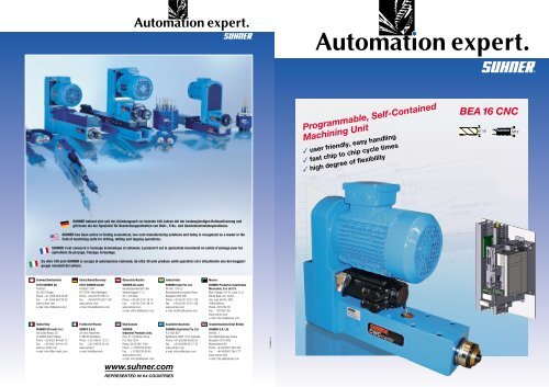 Product Flyer - Suhner Automation Expert