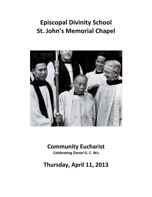 Feast Day of Daniel G.C. Wu - Patrick S. Cheng