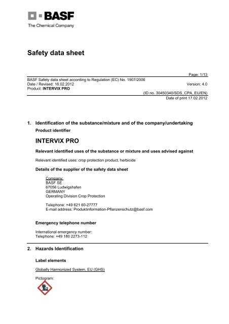 Safety data sheet