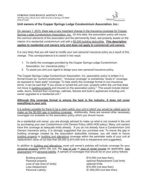 CSL 2013 InsuranceCoverage-HO6Letter