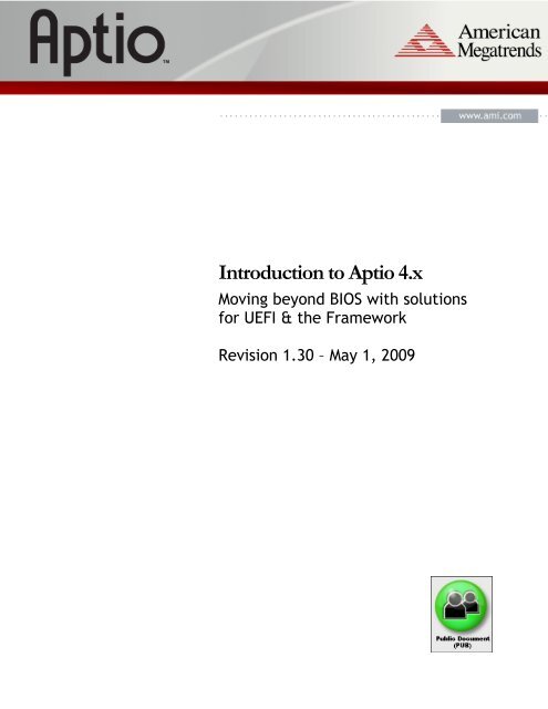 Introduction to Aptio 4.x (whitepaper)