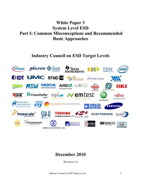 White Paper 3 System Level ESD Part I: Common ... - ESD Association