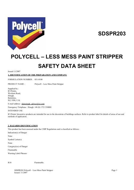 SDSPR203 Polycell - Less Mess Paint Stripper - Toolbank
