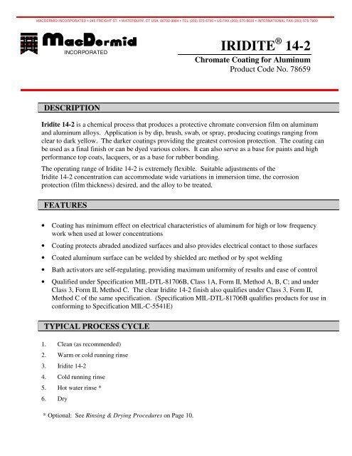 IRIDITE 14-2 - ChemCenters