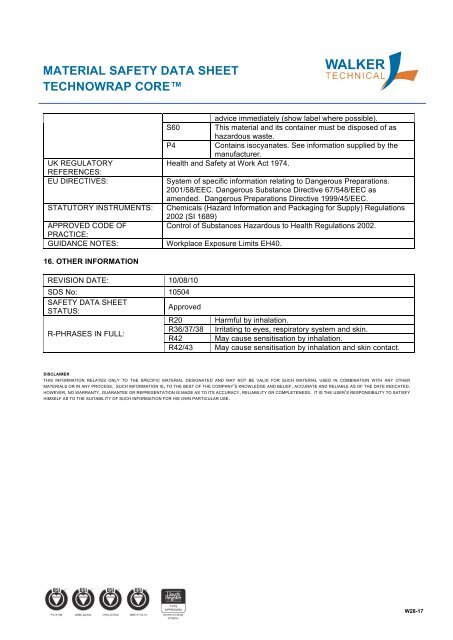 MATERIAL SAFETY DATA SHEE