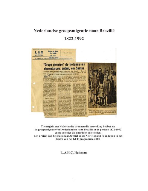 publicatie - National Archives of the Netherlands - Nationaal Archief