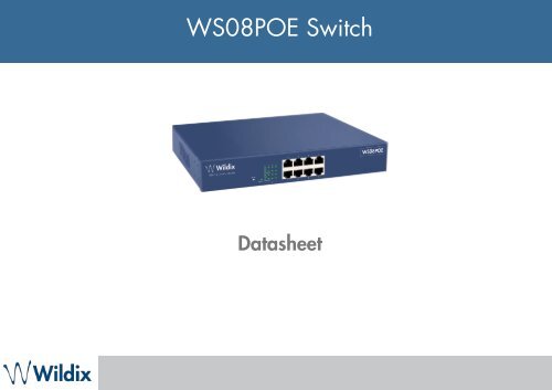 WS08POE Datasheet - Wildix