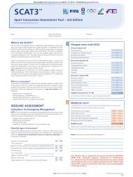 Sport Concussion Assessment Tool 2 (SCAT2) - IRB Player Welfare