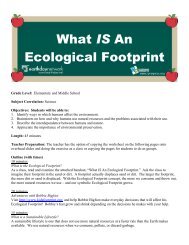 How Big is My Ecological Footprint? - Earth Rangers