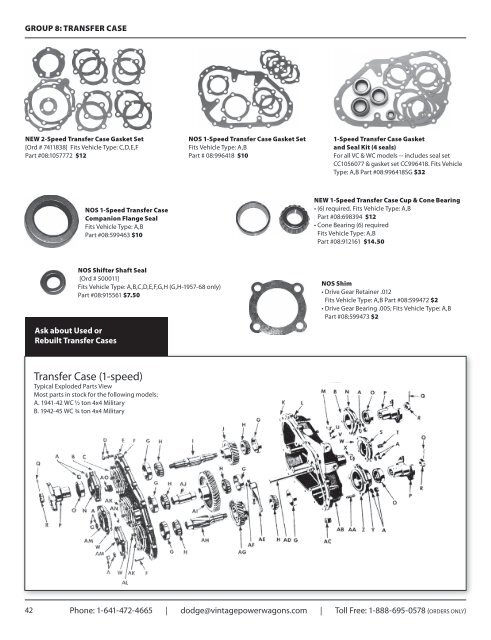 Transfer Case (1-speed) - Vintage Power Wagons