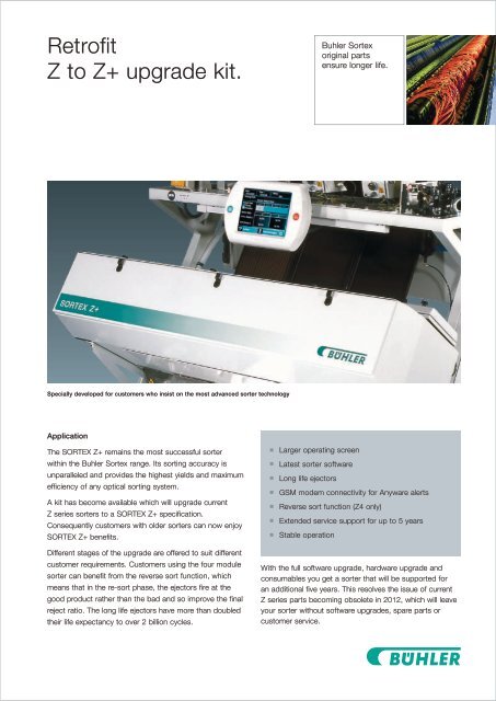 SORTEX Z to SORTEX Z+ Upgrade EN