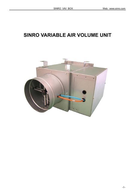 SINRO VARIABLE AIR VOLUME UNIT