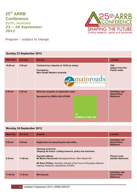 25 ARRB Conference