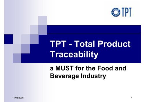 TPT - Total Product TPT Total Product Traceability - PROGIS ...