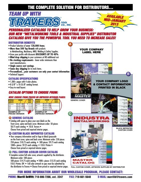 Travers Tool Catalog - Catalog Library