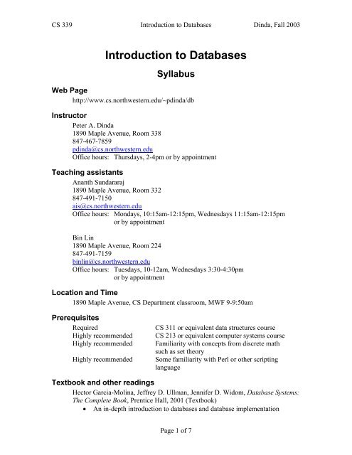 Introduction to Databases