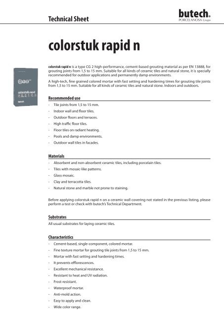 colorstuk rapid n - Butech