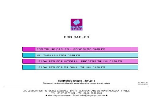 ECG CABLES - Integral Process