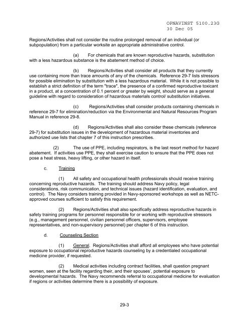 OPNAVINST 5100.23G30 Dec
