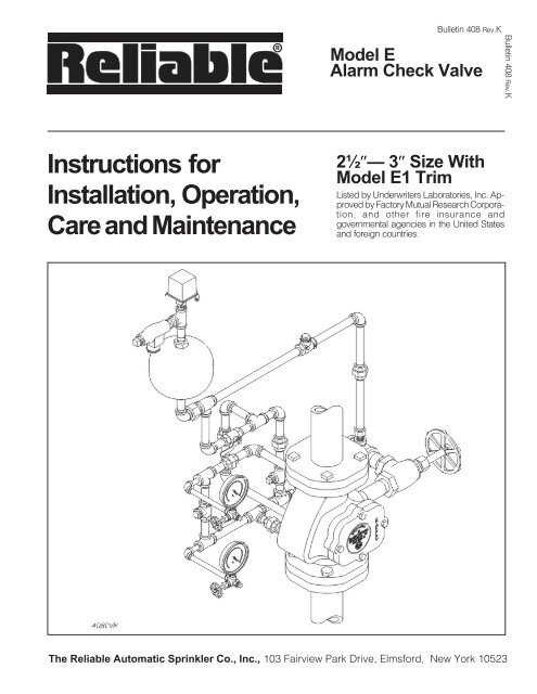 Alarm Check Valve - Installation, Operation ... - Firequip