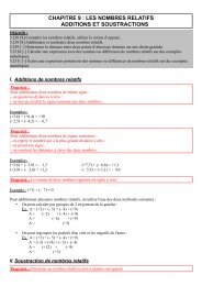 ADDITIONS ET SOUSTRACTIONS Pose et ... - Professeur Phifix