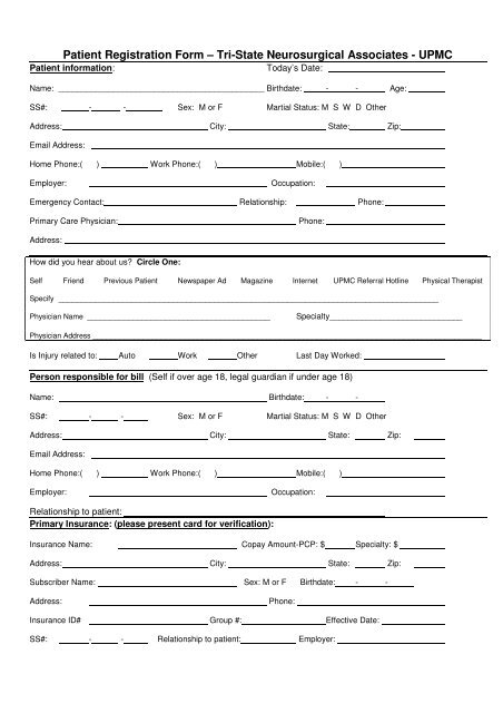 New Patient Forms