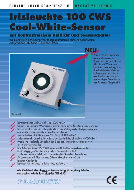 Irisleuchte 100 CWS - Planilux