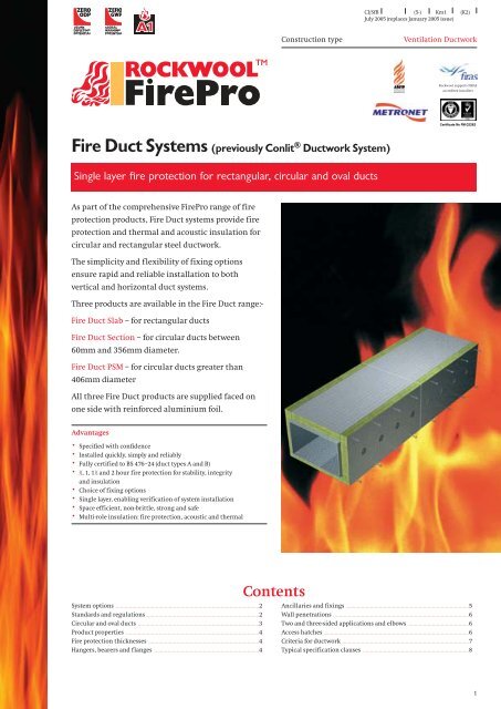 Fire Duct Systems - SIG Technical Insulation